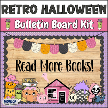 Retro Halloween Bulletin Board Kit-Reading Hocus Pocus Door Decor ...