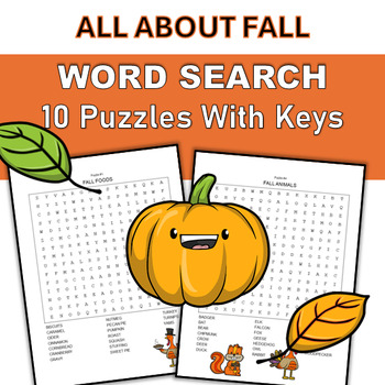 All About Fall Word Search Puzzle Pack | TeachShare