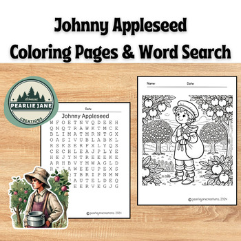 Johnny Appleseed Activities- Coloring Pages and Word Search | TeachShare