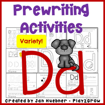 FOCUS Letter Dd Worksheets & Activities Prewriting and Pre Reading ...