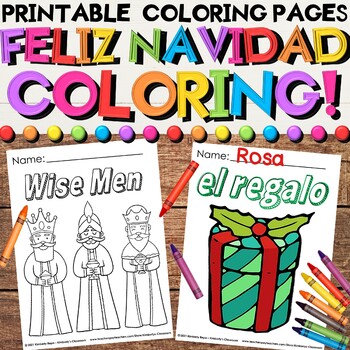 Feliz Navidad Coloring Activities - Las Posadas English & Spanish ...