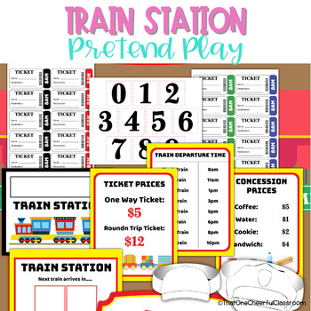 Train Station Dramatic Play Center Pretend Play Printable for Preschool ...