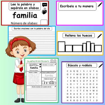 Fichas de trabajo Palabras de uso frecuente HMH de 2º grado Modulo 9 ...
