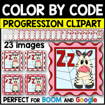 Alphabet Color by Code Progression Digital Clip Art Zz | TeachShare