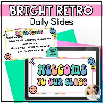 Editable Daily and Weekly Slides Templates - Google Slides Bright Retro ...