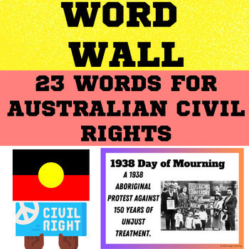Civil Rights Australian History - Vocabulary Word Wall + Digital Frayer ...