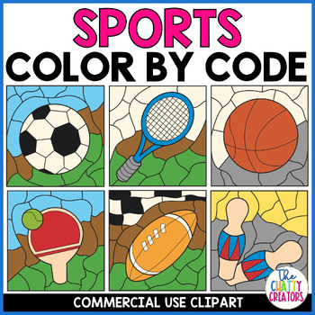 Sports Color By Code Clipart | TeachShare