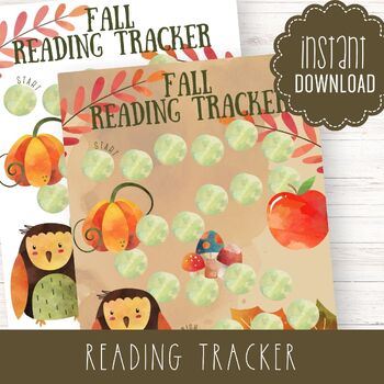 Reading Tracker Fall Themed * Autumn Leaves Printable Book Minutes Log ...