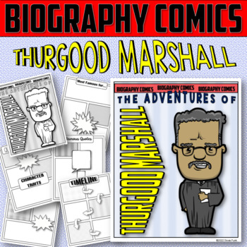 THURGOOD MARSHALL Biography Comics Research or Book Report | Graphic ...