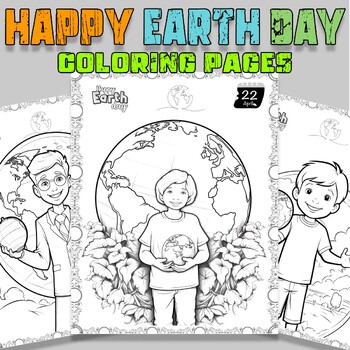 Happy Earth Day Coloring Pages -30 Fun and Cute Earth Day Coloring ...