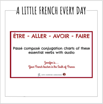 French Passé Composé Conjugation Chart - Être - Aller - Avoir - Faire ...