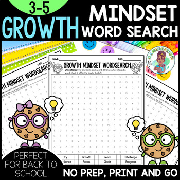 3rd 4th 5th Grade Growth Mindset Word Search Puzzles Back to School ...