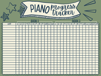 Progress Tracking Poster for Accelerated Piano Adventures | TeachShare