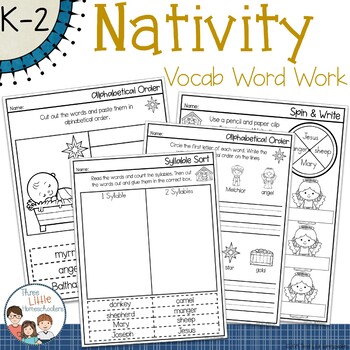 Christmas Nativity Spelling Word Work Pack - No Prep | TeachShare