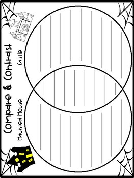 Halloween Compare & Contrast Venn Diagram: Haunted House vs. A Castle ...