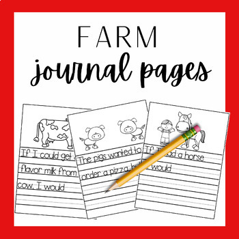 Farm Themed Journal Prompts and Story Starters for Kindergarten - 1st ...