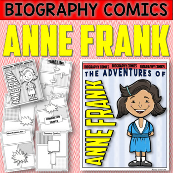 Anne Frank Biography Comics Research or Book Report | Graphic Novel ...