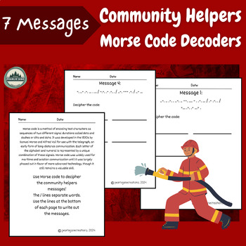 Community Helpers Morse Code Decoders | TeachShare