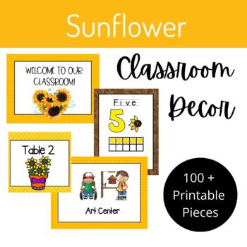 Sunflower Classroom Decor Set | TeachShare