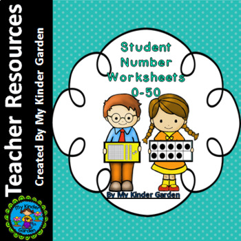 Number Posters Student Worksheets 0-50 (base ten, ten frames, and tally ...