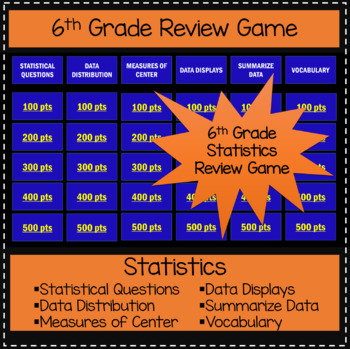 6th Grade Statistics - Game Show Review Game | TeachShare