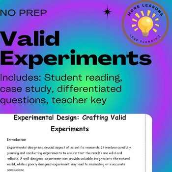 Creating Valid Experiments Scientific Research Reading Comprehension ...