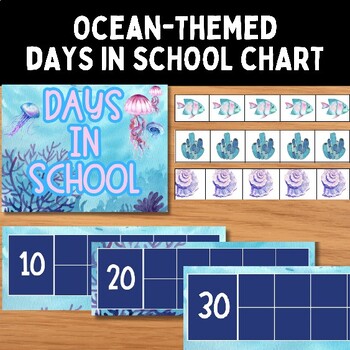 Ocean-Themed Days in School Chart - Editable - With Under the Sea ...