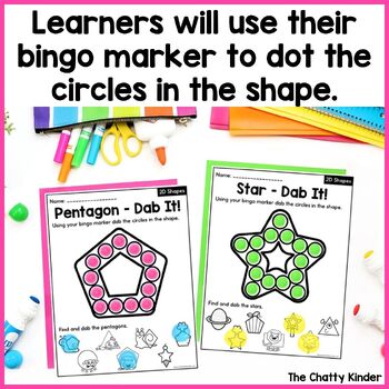Dot it! 2D Shapes Dab It! Worksheets - Bingo Dot Marker Kindergarten ...
