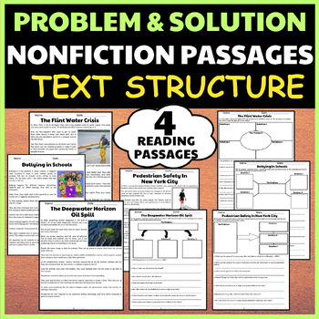 Problem and Solution Nonfiction Passages with Graphic Organizers|Text ...
