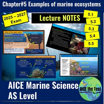AICE Marine Chapter#5 Examples of marine ecosystems NOTES/Lecture ...