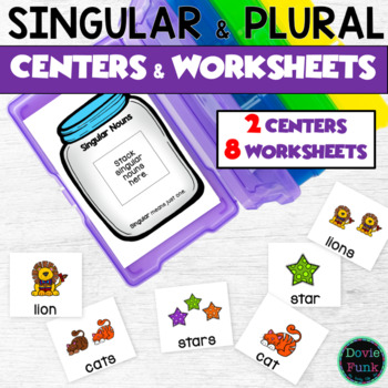 Singular and Plural Nouns Activities, Literacy Centers and Worksheets ...