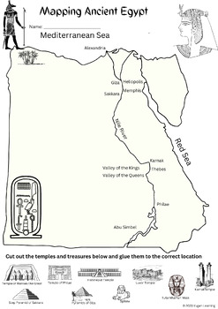 Ancient Egypt - Mapping Ancient Egypt printable & Digital Worksheet ...