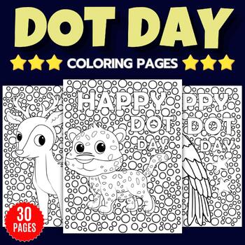 Printable Dot Day Animals Coloring Pages sheets - Fun Dot Day ...
