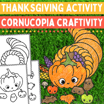 Cornucopia Feast Thanksgiving Craft, Fall Craftivity for Kids, November ...