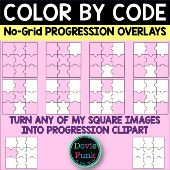 PUZZLE PIECES Digital Overlay Clipart to Create Progression Images ...