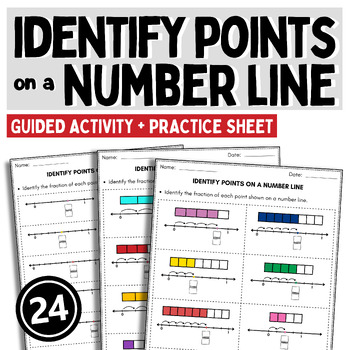 ️ Identify Points on a Number Line Fractions Worksheet fractions bars ...