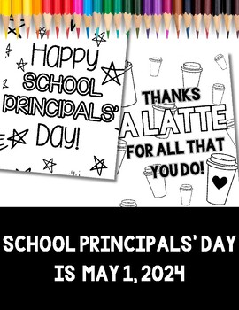 Principal Appreciation Day Coloring Page Printable Thank you Cards ...