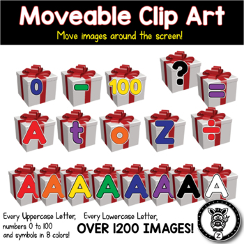 Thematic Moveable Clip Art Letters & Numbers - Presents | TeachShare
