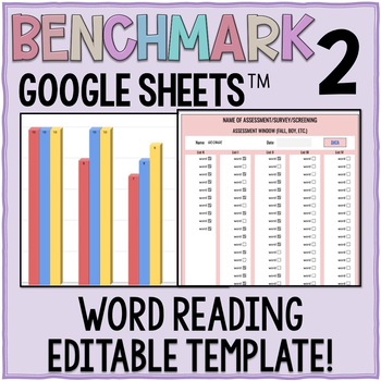 Graded Word Reading Editable Benchmark 2 Assessment in Google Sheets ...