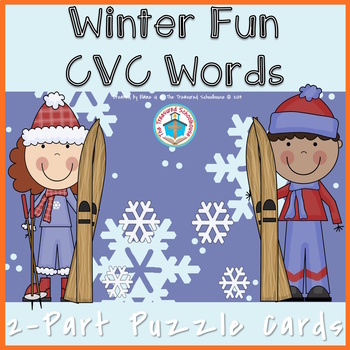 CVC Word Matching Puzzle Cards for Winter | TeachShare