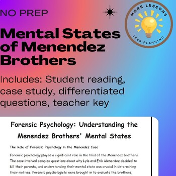 Psychological Profile Menendez Brothers True Crime Forensic Science ...