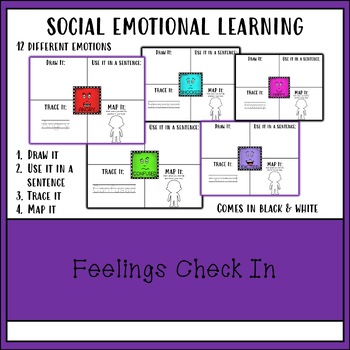 Feelings Check In Emoji, 1st, Special Education, No-prep, Worksheets ...