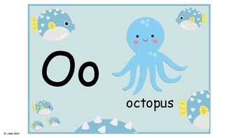 Ocean Theme Classroom Decor and ABC Alphabet Poster Display Resource ...