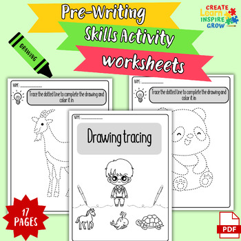 Pre-Writing Fine Motor Skills Drawing tracing preschool worksheets ...