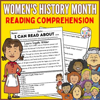 Laura Ingalls Wilder Reading Comprehension / Women's History Month ...