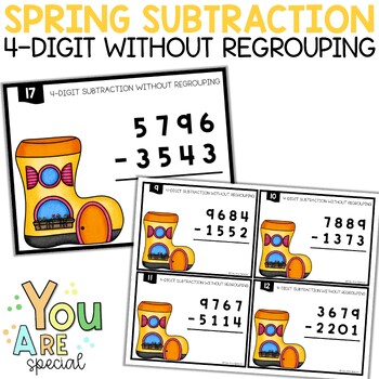 4 Digit Subtraction Without Regrouping Math Worksheets Spring Morning ...