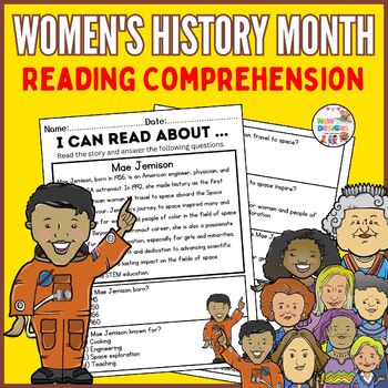Mae Jemison Reading Comprehension / Women's History Month Worksheets ...