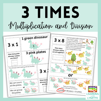 3 times table with Dinosaur story-Multiplication & Division Facts ...