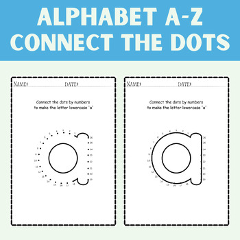 Discover the Alphabet, Lowercase a-z Connect the Dots for PreK ...