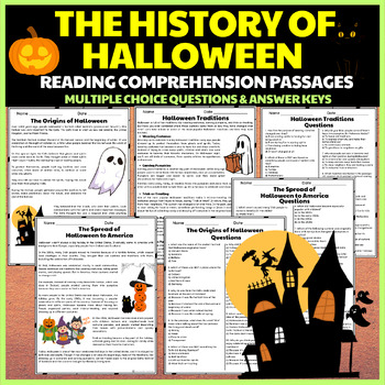 The History of Halloween Reading Comprehension Passages Multiple ...